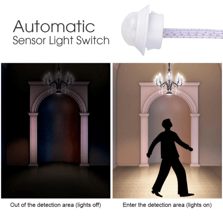 220V Human Motion Body Infrared IR Sensor Automatic Light Switch ...